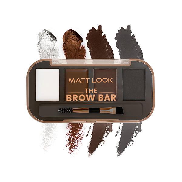 Matt Look The Brow Bar Eyeshadow & Eyebrow Enhancer Palette With ...