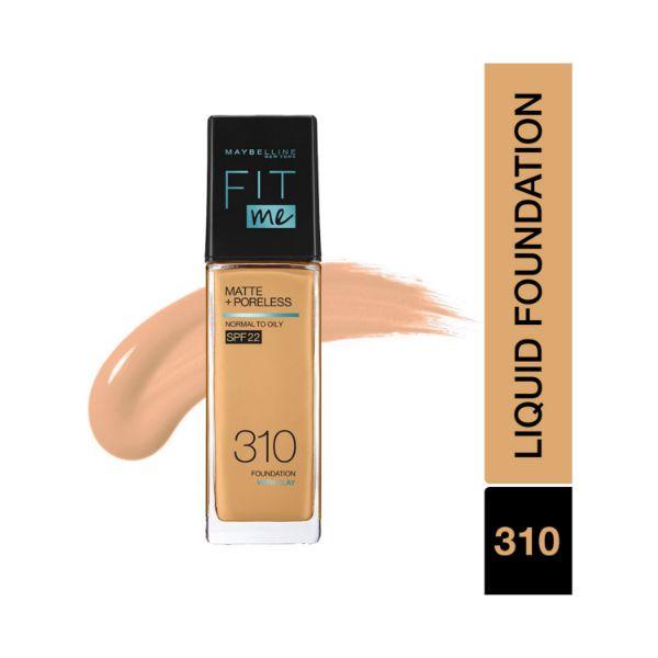 Buy Maybelline New York Fit Me Matte+Poreless Liquid Foundation, 310 ...