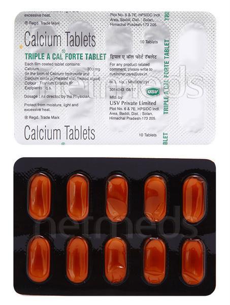 Triple A Cal Forte Tablet 10'S - Buy Medicines online at Best Price ...