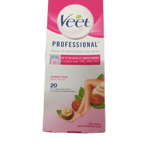 Veet Professional Half Body Wax Strips (Normal Skin) 20's with Perfect ...