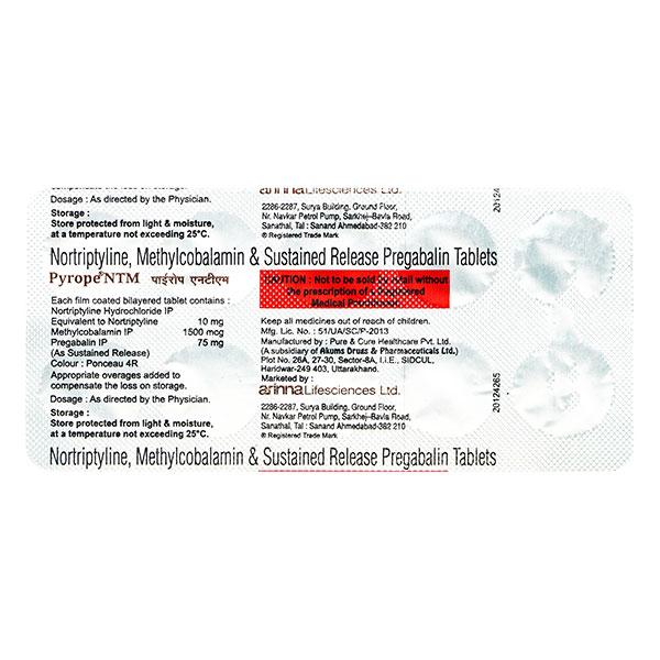 Buy PYROPE NTM Tablet 10's Online at Upto 25% OFF | Netmeds