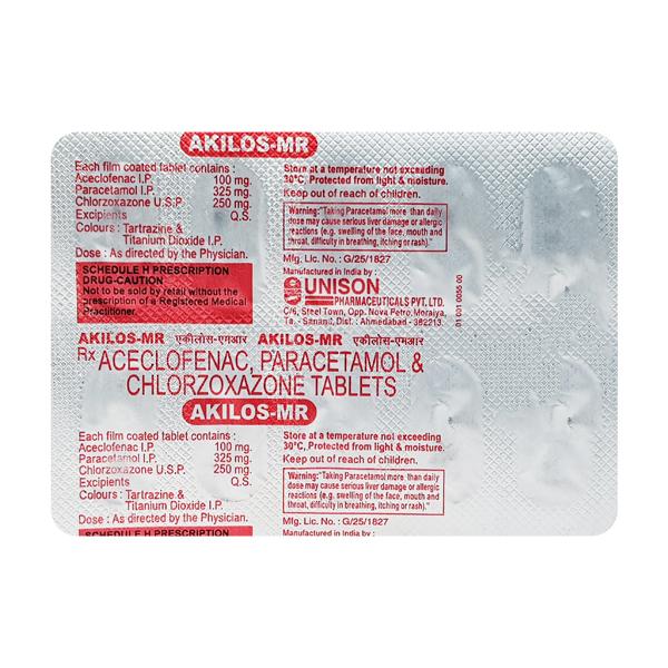 Akilos MR Tablet 10'S Price, Uses, Side effects, Substitutes | Netmeds