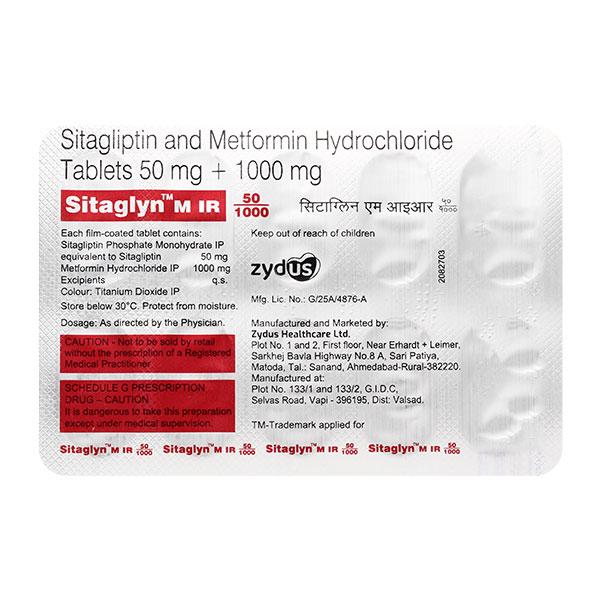 SITAGLYN M IR 50/1000 Tablet 10's Price, Uses, Side effects ...