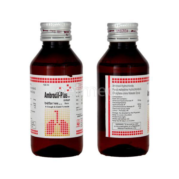 Buy Ambrodil Plus RF Syrup 100ml Online at Upto 25% OFF | Netmeds