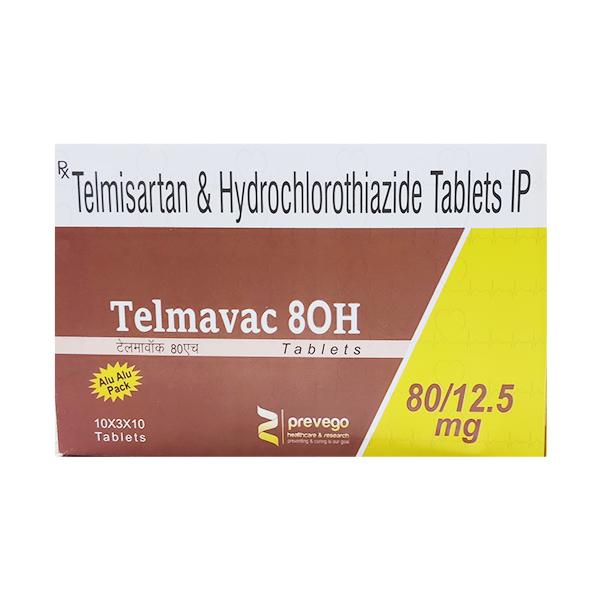 TELMAVAC H 80 Tablet 10's : Price, Uses, Side Effects | Netmeds