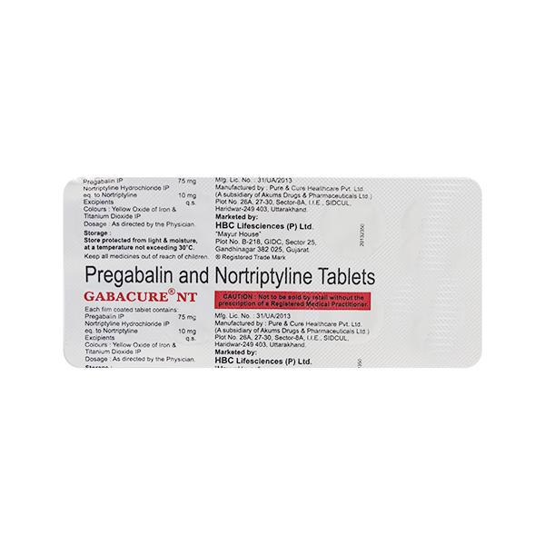 Buy Gabacure NT Tablet 10'S Online at Upto 25% OFF | Netmeds