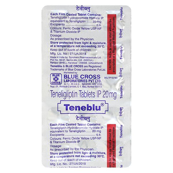 Teneblu 20mg Tablet 15'S : Price, Uses, Side Effects | Netmeds