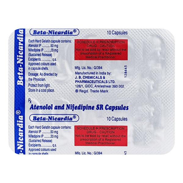 Beta Nicardia Capsule 10'S : Price, Uses, Side Effects | Netmeds