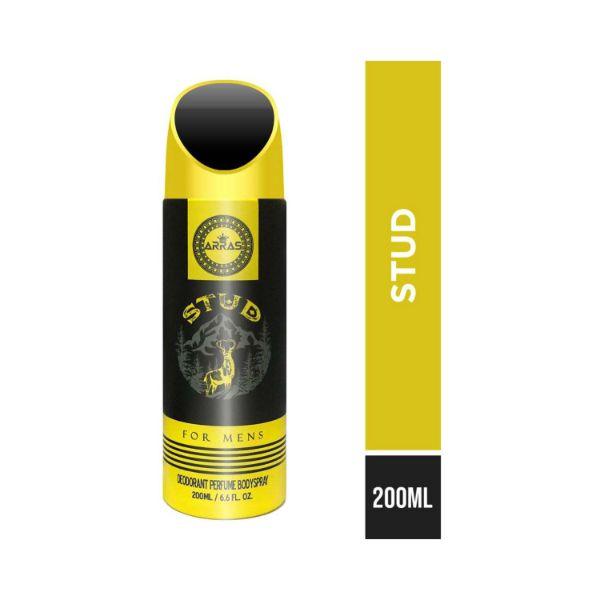 Buy ARRAS Stud Deodorant Body Spray, Long Lasting Fragances, for Men ...