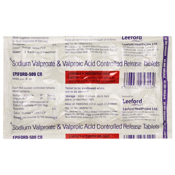 Buy EPIFORD CR 500mg Tablet 10's Online at Upto 25% OFF | Netmeds