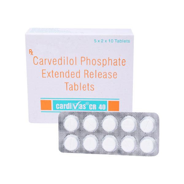 Cardivas CR 40mg Tablet 10'S : Price, Uses, Side Effects | Netmeds