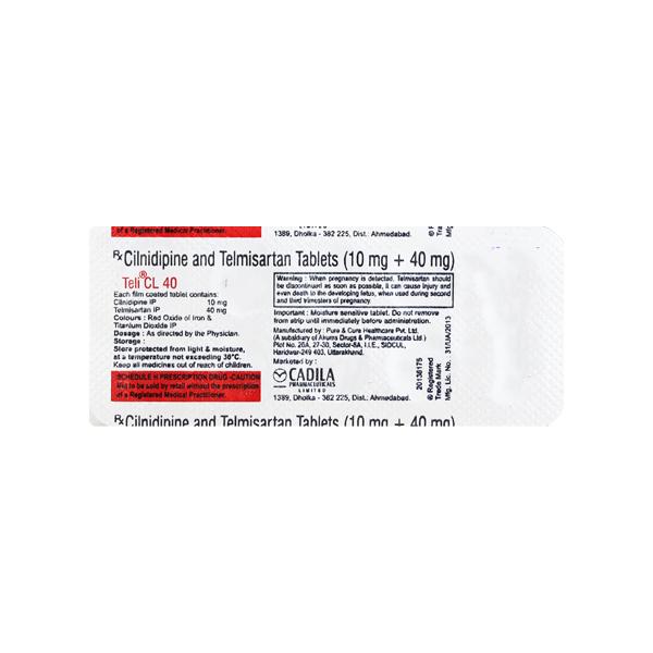 Teli CL 10/40mg Tablet 10'S : Price, Uses, Side Effects | Netmeds