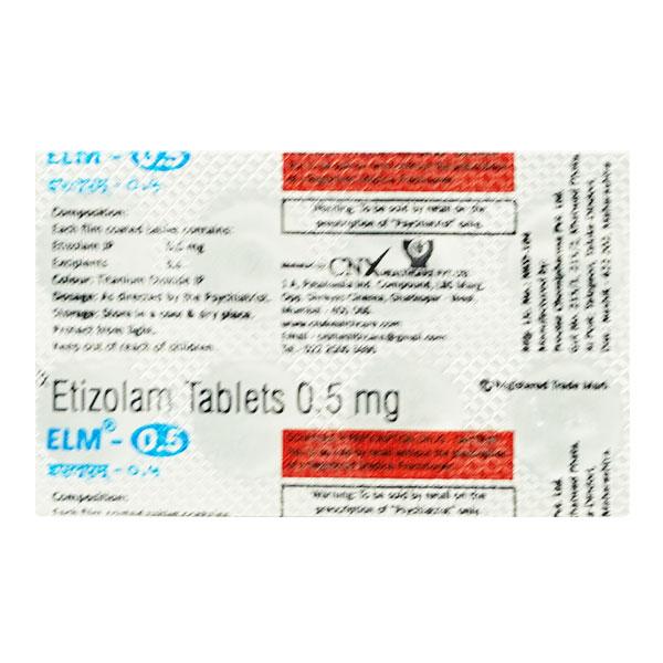 ELM 0.5 Tablet 10's - Price, Uses, Side Effects, and Substitutes | Netmeds