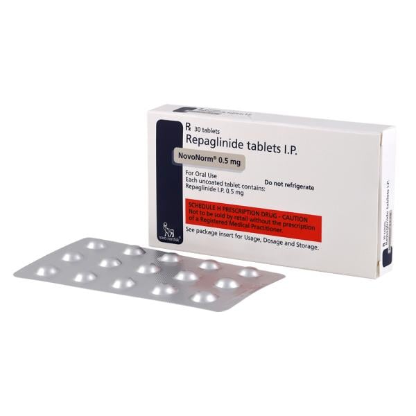 Novonorm 0.5mg Tablet 30'S : Uses, Side Effects, Price | Netmeds