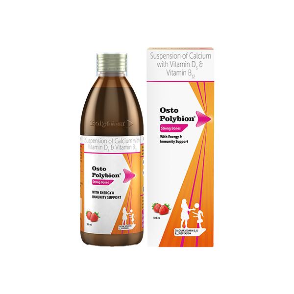 OSTO POLYBION STRONG BONES Suspension 300ml Price, Uses, Side effects ...