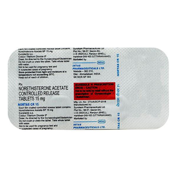 Nortas CR 15 Tablet 5'S Price, Uses, Side effects, Substitutes | Netmeds