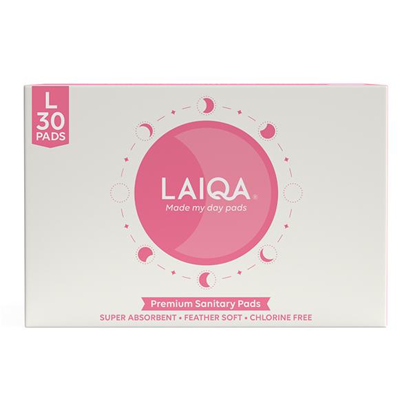 Buy LAIQA Ultra Soft Moderate Flow Day Sanitary Pads for Women- 30L ...