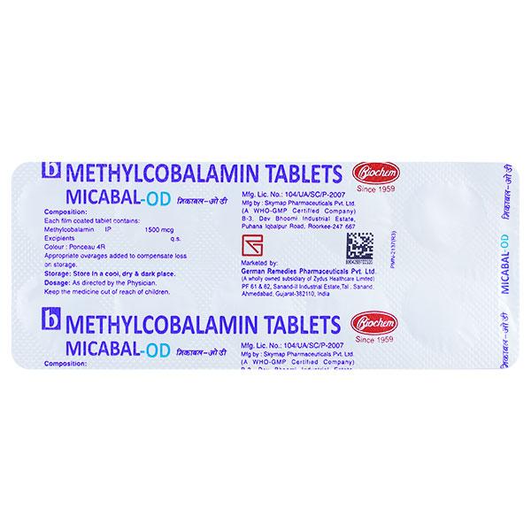 MICABAL OD Tablet 10's Price, Uses, Side effects, Substitutes | Netmeds