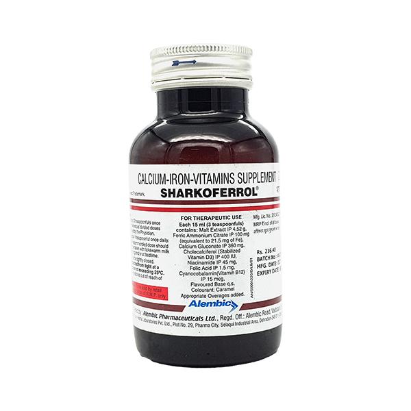 SHARKOFERROL Syrup 200gm Price, Uses, Side effects, Substitutes | Netmeds