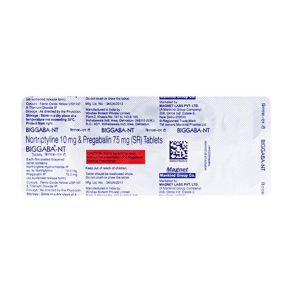 BIGGABA NT Tablet 10's Price, Uses, Side effects, Substitutes | Netmeds