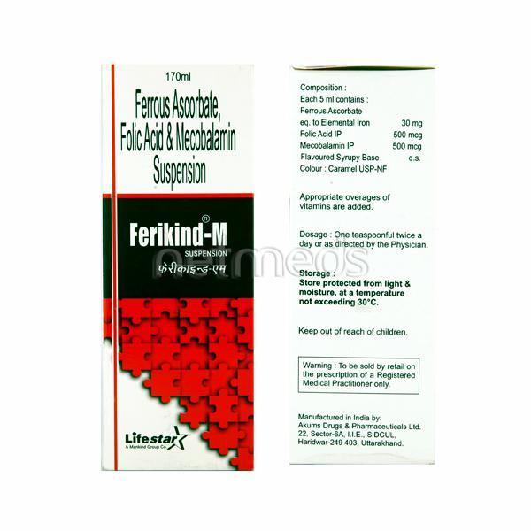 Buy Ferikind M Suspension 170ml Online at Upto 25% OFF | Netmeds