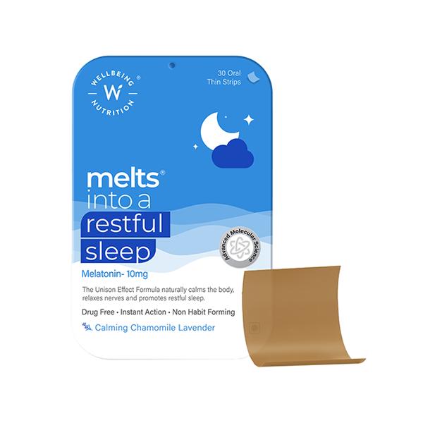 Buy Wellbeing Nutrition Melts into a Restful Sleep Oral Thin Strip 30's ...