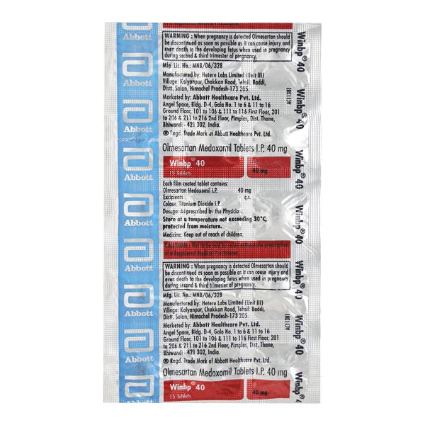WINBP 40 Tablet 15's : Price, Uses, Side Effects | Netmeds