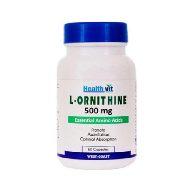 Buy Healthvit L-Ornithine 500 mg Essential Amino Acid- Capsules 60's ...
