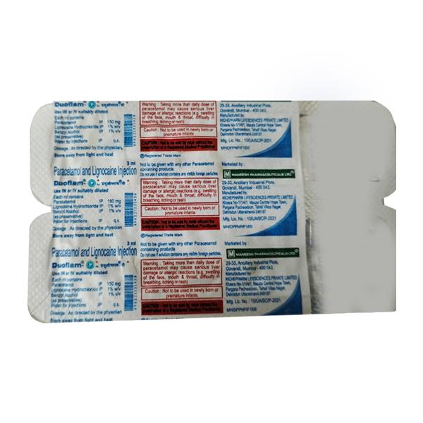 DUOFLAM P+ Injection 3ml Price, Uses, Side effects, Substitutes | Netmeds