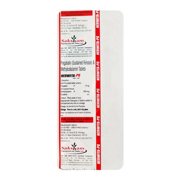 NERWITA PG Tablet 10's Price, Uses, Side effects, Substitutes | Netmeds