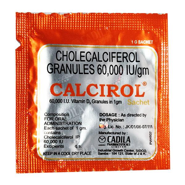 Calcirol 60000IU Granules 1gm - Price, Uses, Side Effects | Netmeds