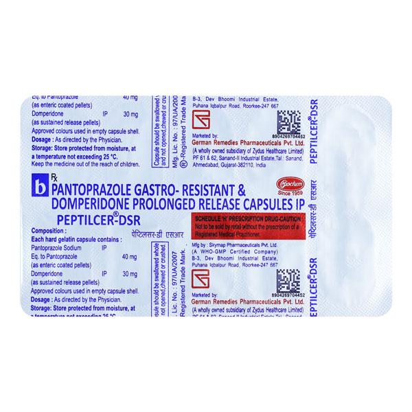 Buy PEPTILCER DSR Capsule 10's Online at Upto 25% OFF | Netmeds