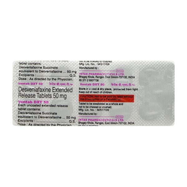 Ventab Dxt 50mg Tablet 10'S : Price, Uses, Side Effects | Netmeds