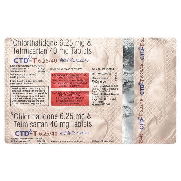 CTD T 6.25/40mg Tablet 15'S : Price, Uses, Side Effects | Netmeds
