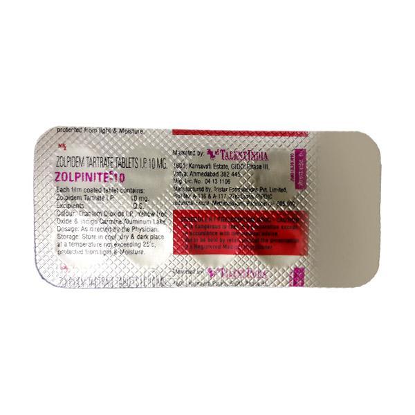 Zolpinite 10mg Tablet 10'S - Price, Uses, Side Effects, and Substitutes ...