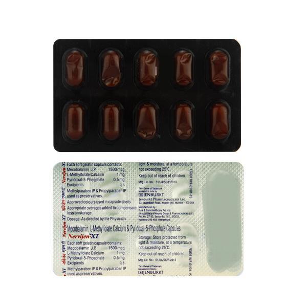 Nervijen XT Capsule 10'S Price, Uses, Side effects, Substitutes | Netmeds