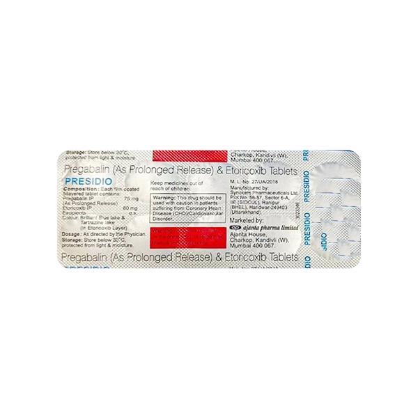 PRESIDIO Tablet 10's Price, Uses, Side effects, Substitutes | Netmeds