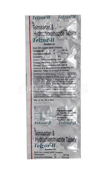 Telzox H Tablet 10'S : Price, Uses, Side Effects | Netmeds