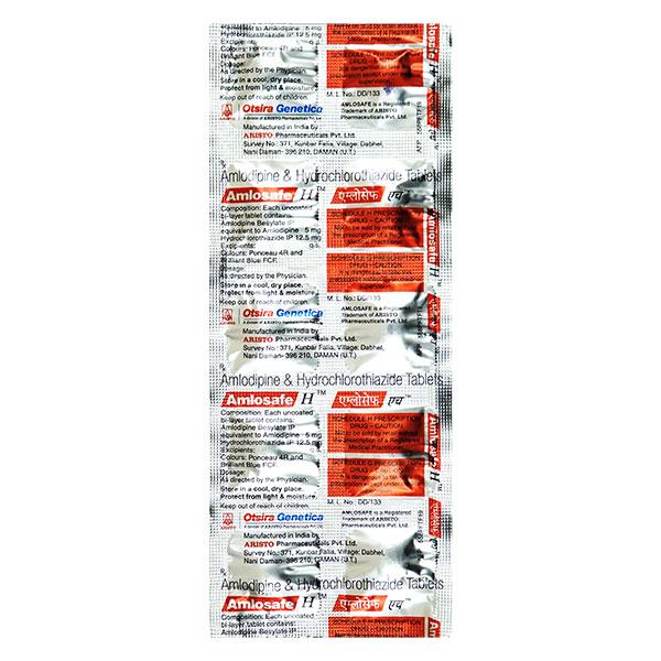 Amlosafe H Tablet 10'S : Price, Uses, Side Effects | Netmeds