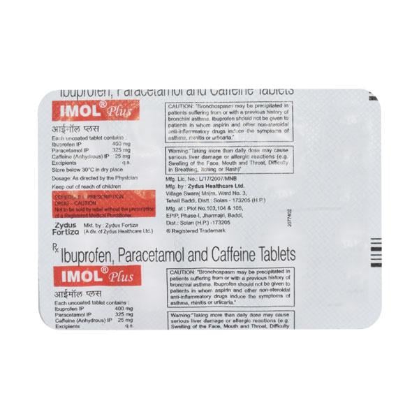 Imol Plus Tablet 10'S - Price, Uses, Side Effects | Netmeds