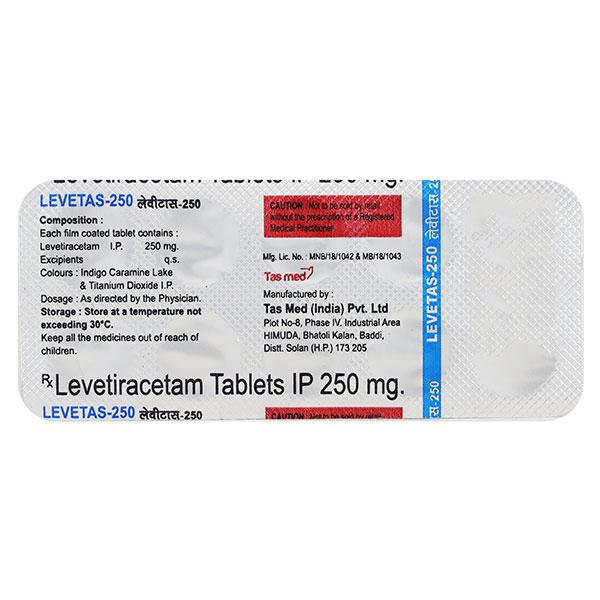 Buy Levetas 250mg Tablet 10'S Online at Upto 25% OFF | Netmeds