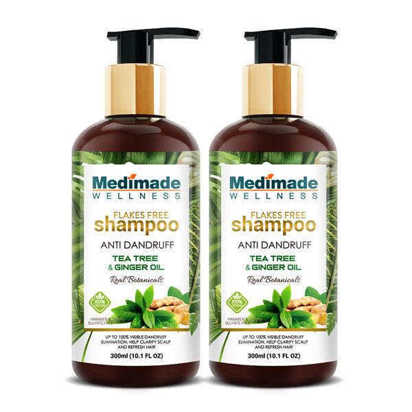 Buy Medimade Anti Dandruff Shampoo With Tee Tree & Ginger Oil (Pack of ...