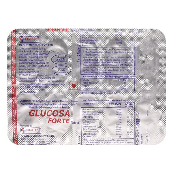GLUCOSA FORTE Tablet 10's Price, Uses, Side effects, Substitutes | Netmeds