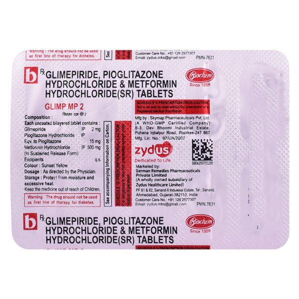 Glimp MP 2mg Tablet 10'S - Buy Medicines online at Best Price from ...