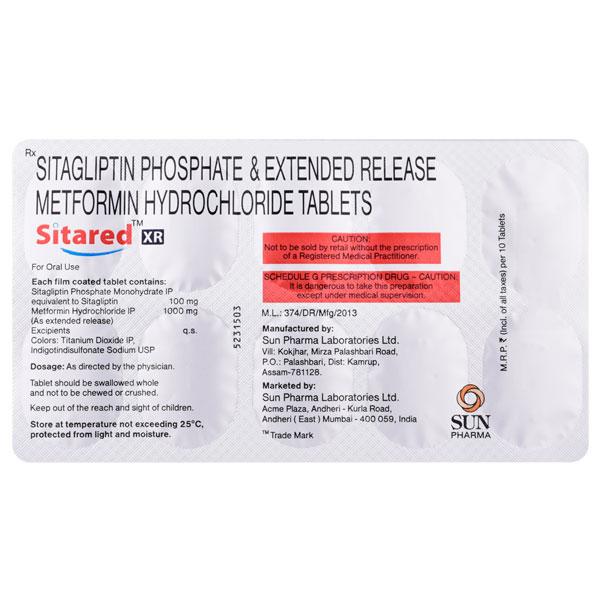 Buy SITARED XR Tablet 10's Online at Upto 25% OFF | Netmeds