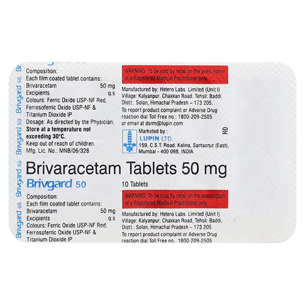Buy BRIVGARD 50 Tablet 10's Online at Upto 25% OFF | Netmeds