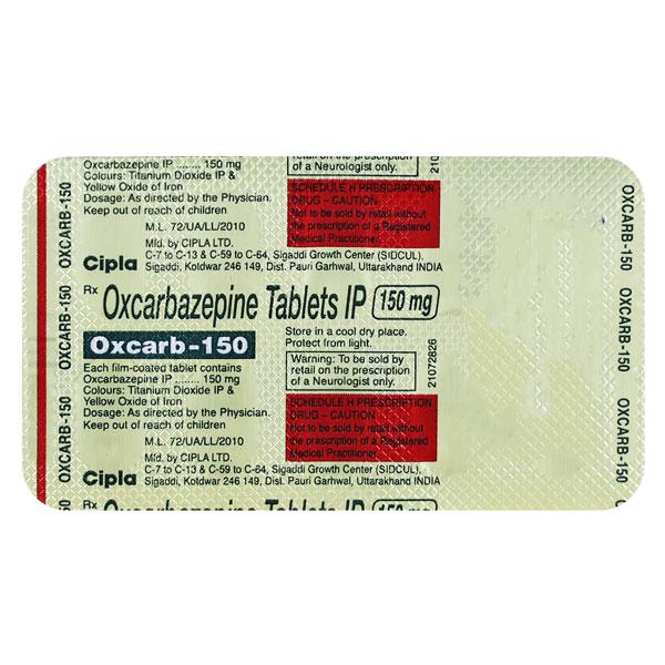 Oxcarb 150mg Tablet 10'S : Uses, Side Effects, Price | Netmeds