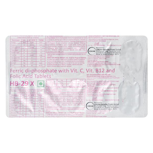 Buy HB 29 X Tablet 10's Online at Upto 25% OFF | Netmeds