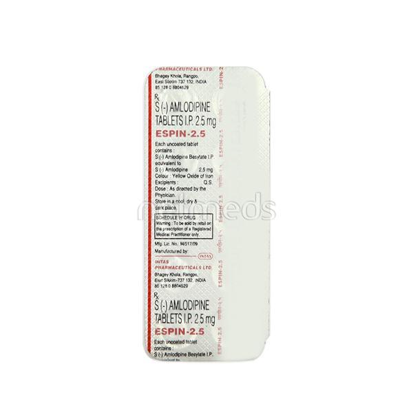 Espin 2.5mg Tablet 10'S : Price, Uses, Side Effects | Netmeds