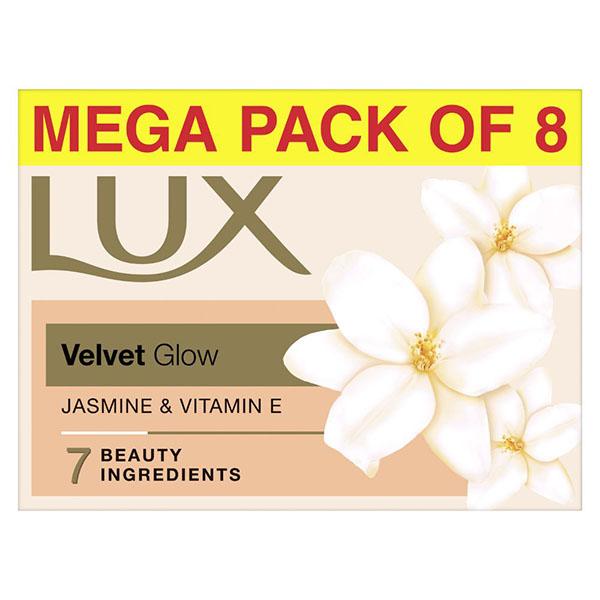 Buy Lux Velvet Glow Jasmine & Vitamin E For Glowing Skin Beauty Soap ...